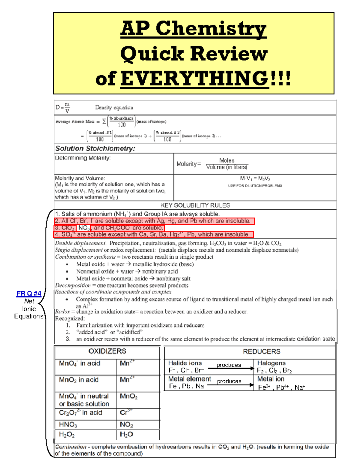 3s Yu Ht Tvarlz 3KH56h WN5n-Review Handout QRE Quick Review of ...