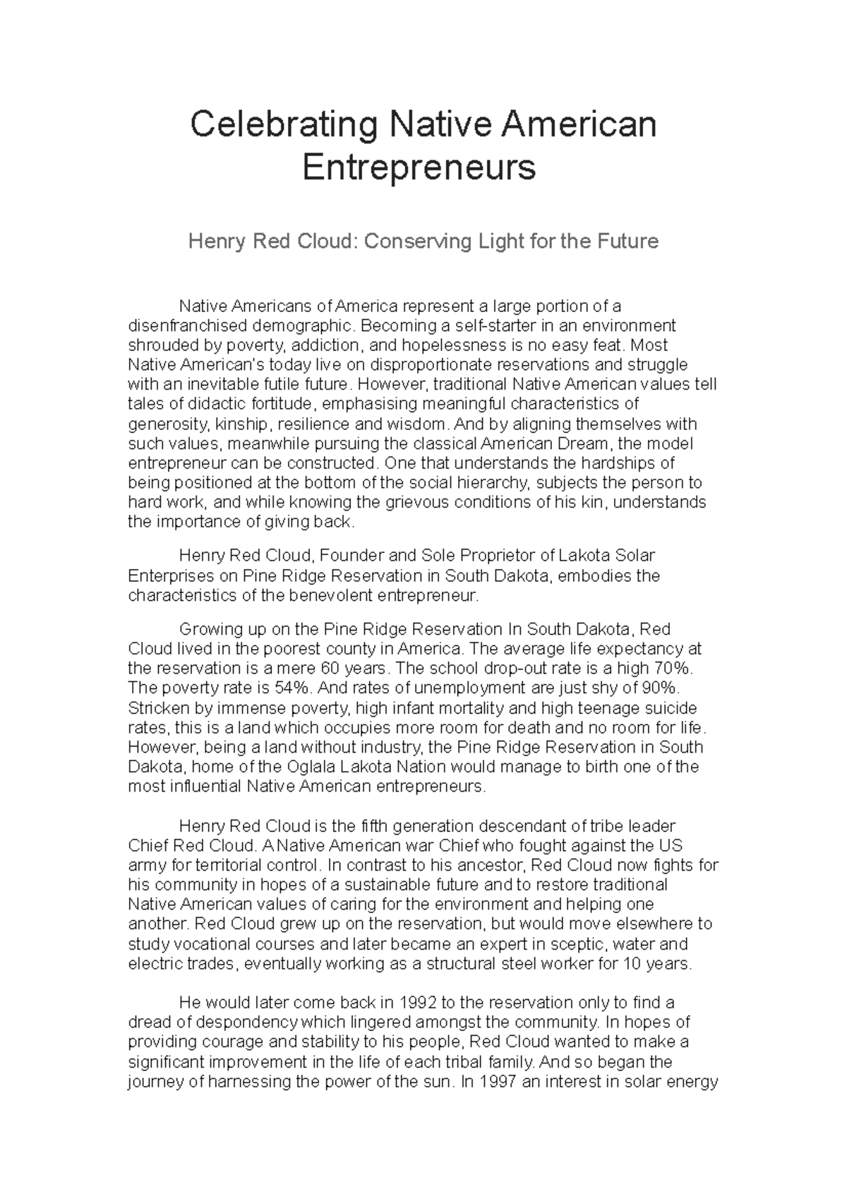 Celebrating Native American Entrepreneurs Fin - Celebrating Native ...