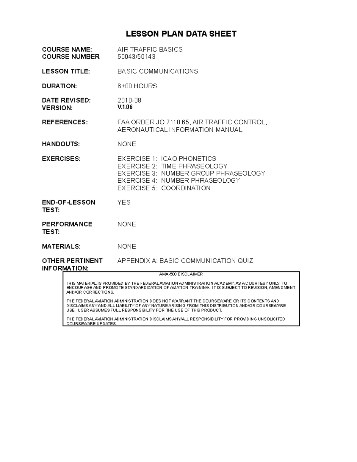 1.7 LP29-Bas Comm - Lecture notes 1.7 - LESSON PLAN DATA SHEET COURSE ...