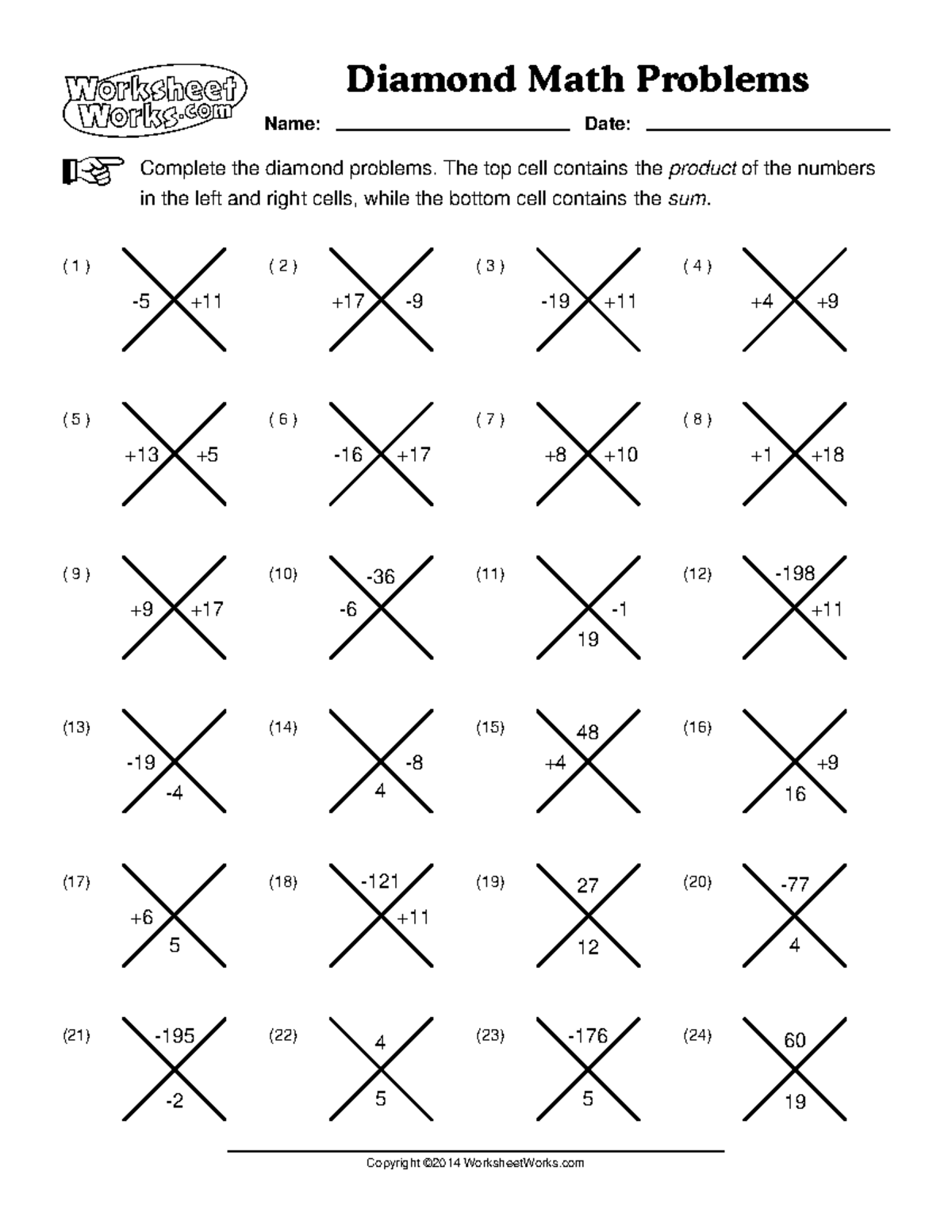 0 Worksheetworks Diamond Math Problems 1 1 A V Complete The Diamond 0-worksheetworks-diamond-math-problems-1-1-a-v-complete-the-diamond