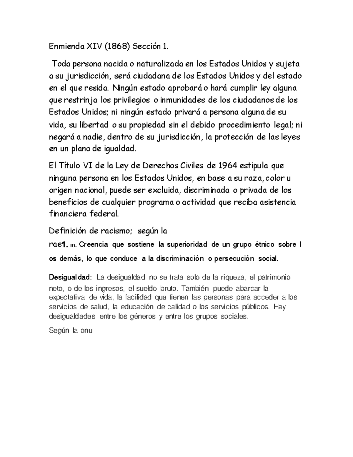 Enmienda XIV - holaaaaa - Enmienda XIV (1868) Sección 1. Toda persona ...