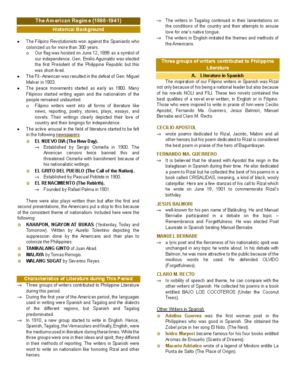 The American Regime - o Our flag was hoisted on June 12, 1898 as a ...