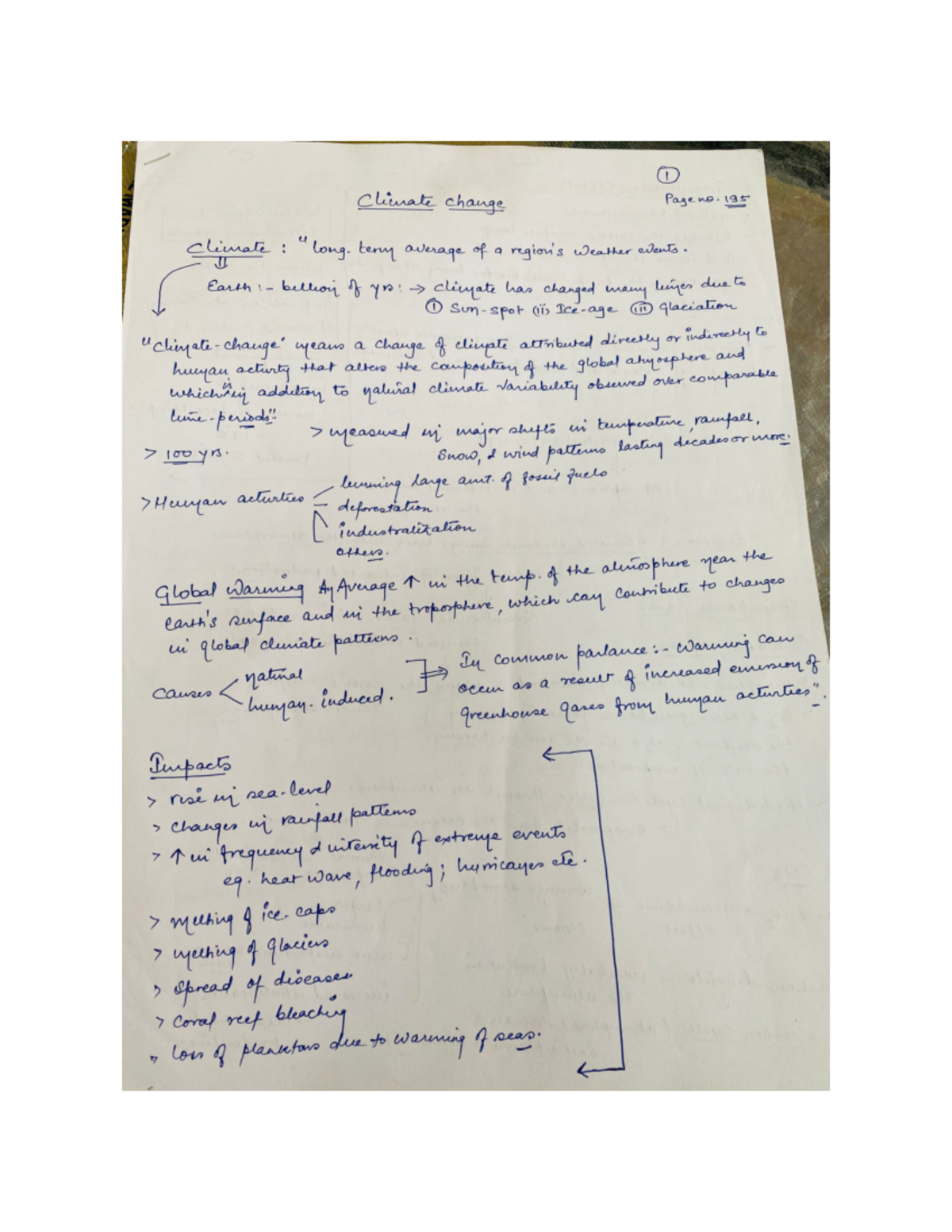 Climate Change Notes - Studocu