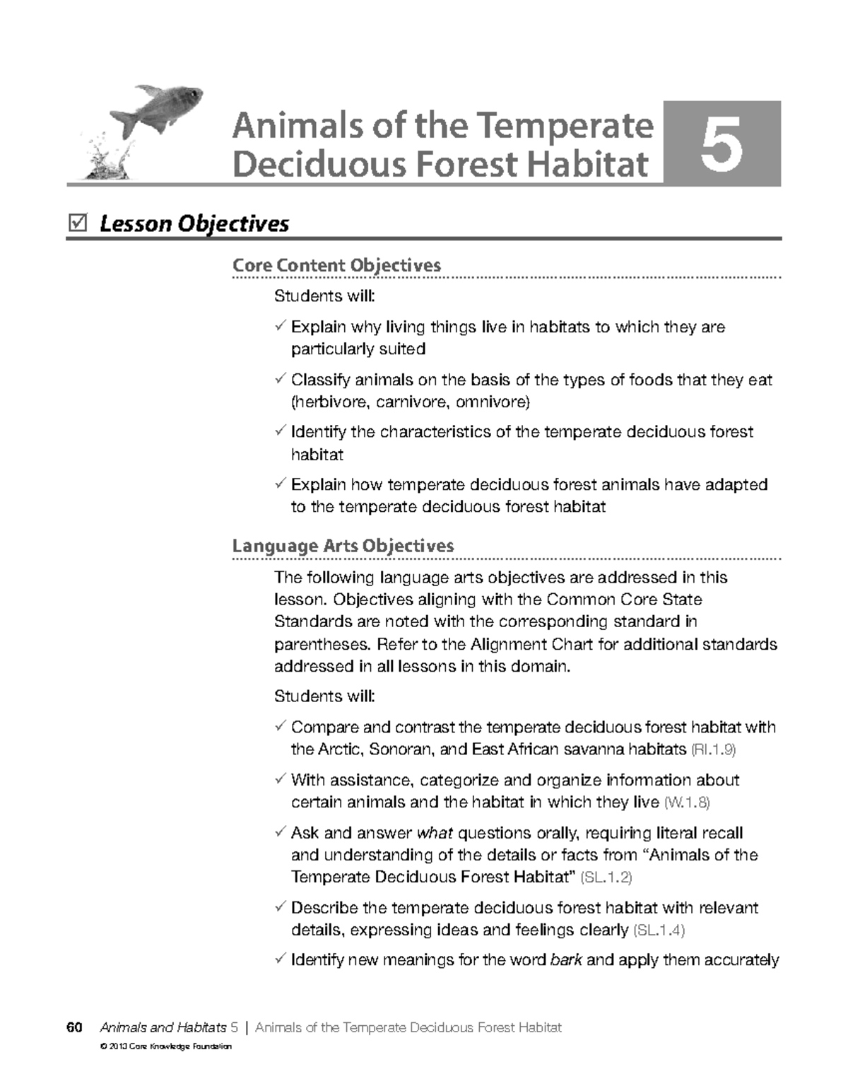 ELA 1 Listening and Learning Unit 8 Anthology Lesson 5 - 60 Animals and ...