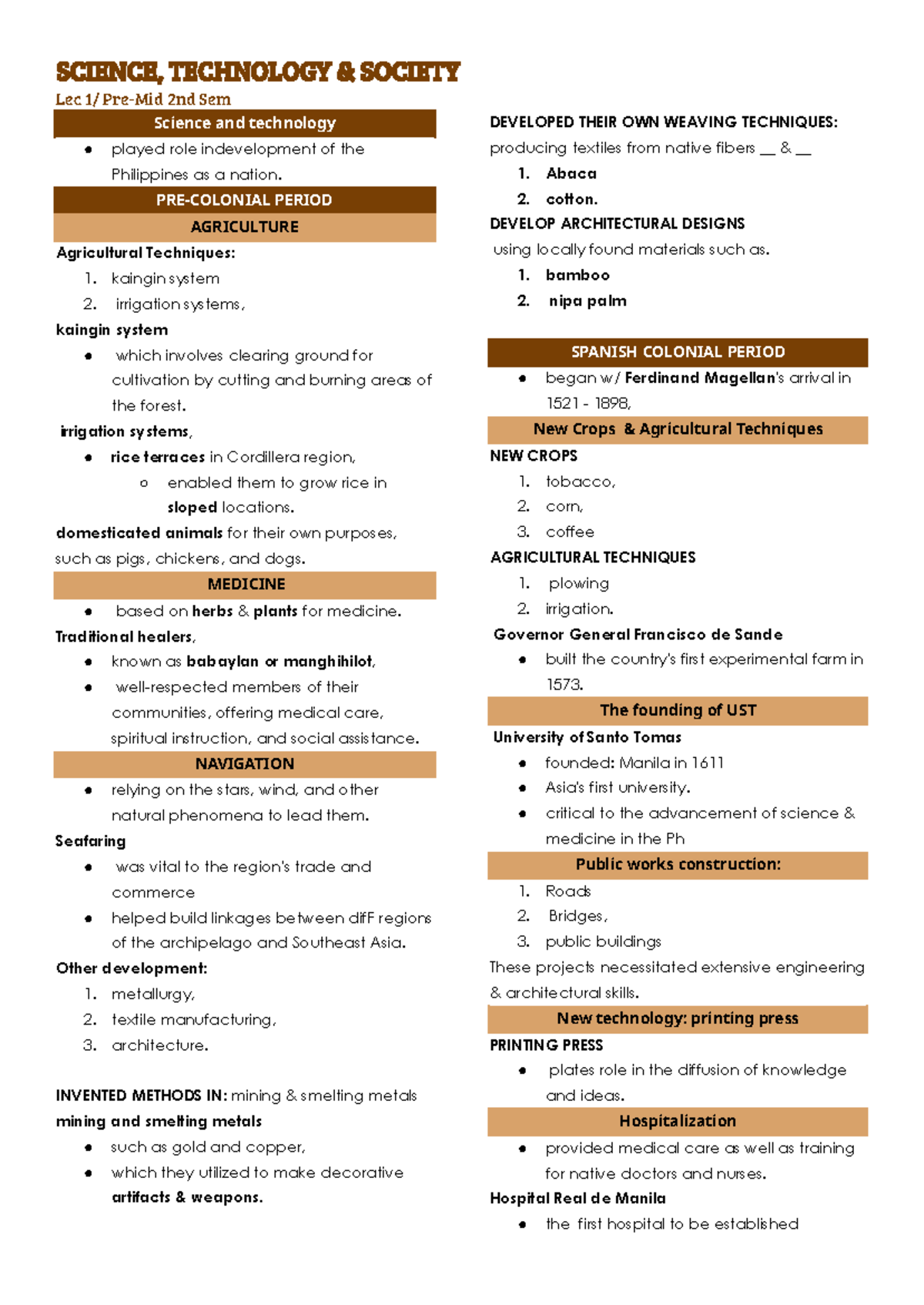 GEC 117 PRE-MID - science and technology - Lec 1/ Pre-Mid 2nd Sem ...