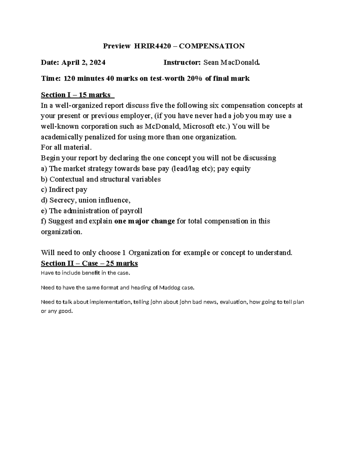 Preview April 2 HRIR4420 - Preview HRIR4420 – COMPENSATION Date: April ...