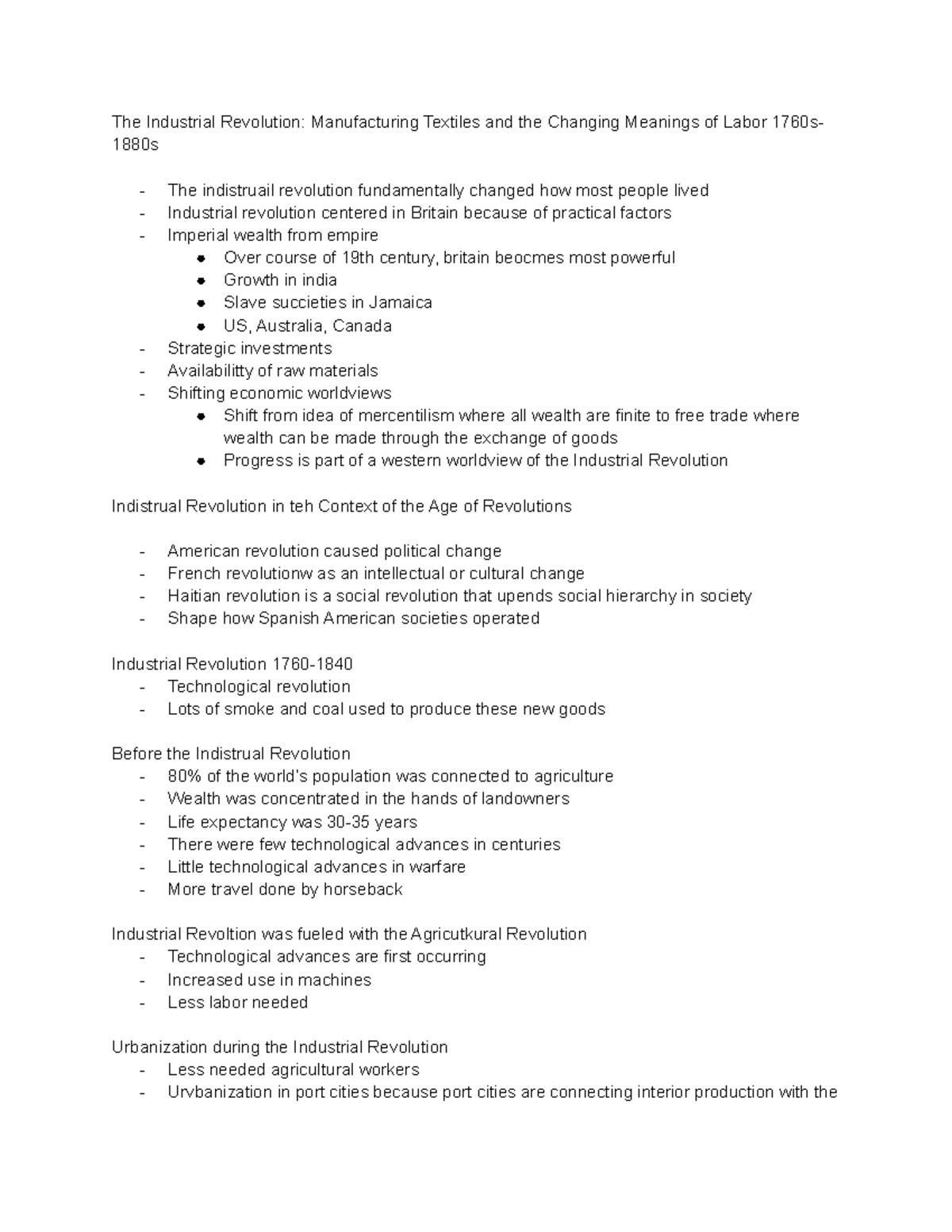 Module 4 Globalization - The Industrial Revolution: Manufacturing ...