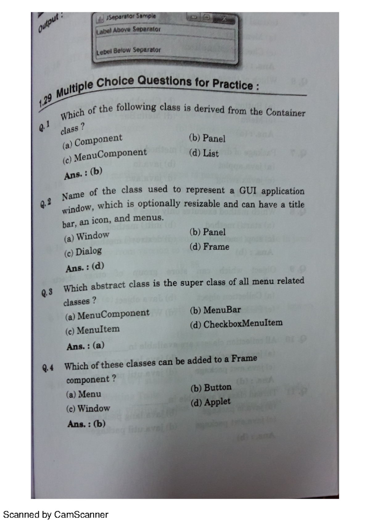 AJP chapter 1 - Notes - output : Le Separator Sample Label Above ...