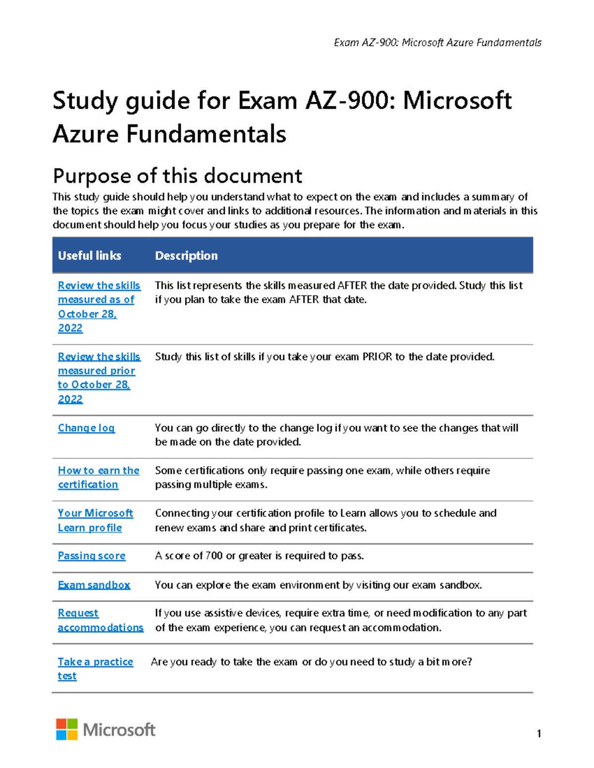 AZ-900 Study Guide ENU FY23Q1 vnext 1 - Study guide for Exam AZ-900: Microsoft Azure ...