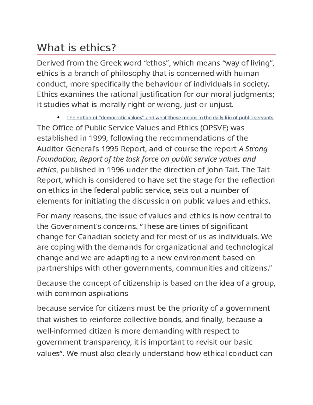 Ethics - What is ethics? Derived from the Greek word “ethos”, which ...