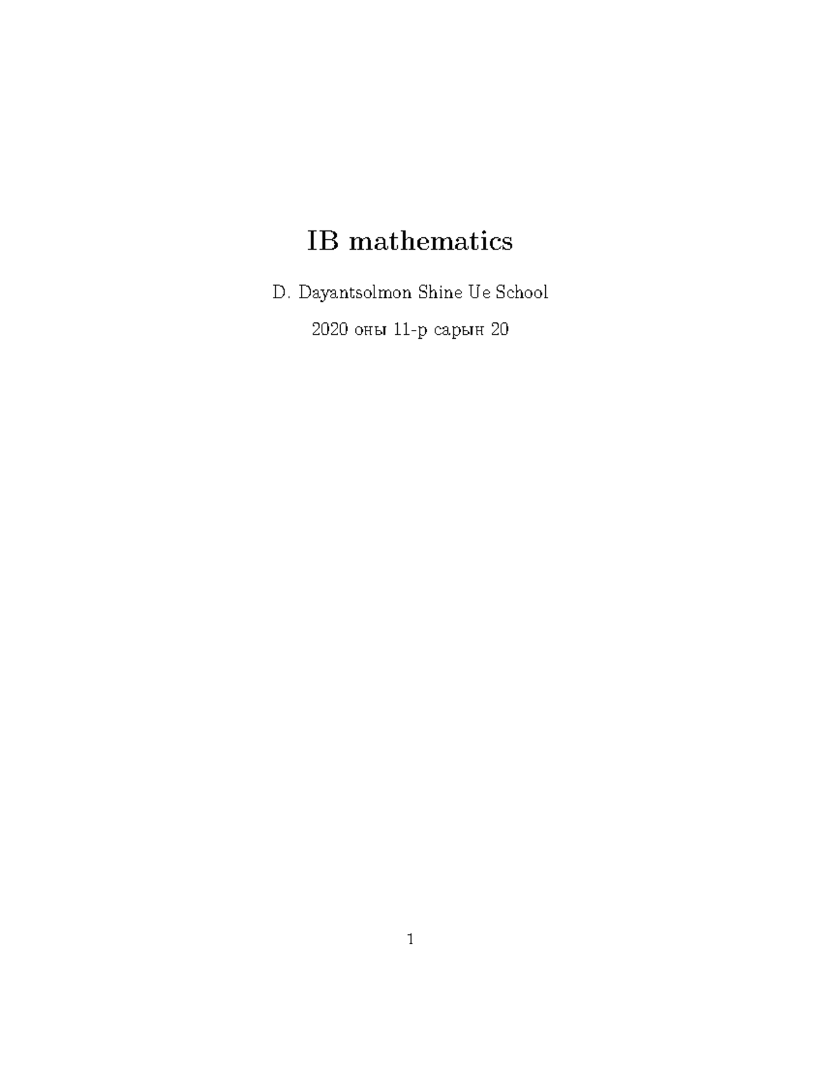 IB12matrix Mock Test For IB Math Matrix IB Mathematics D