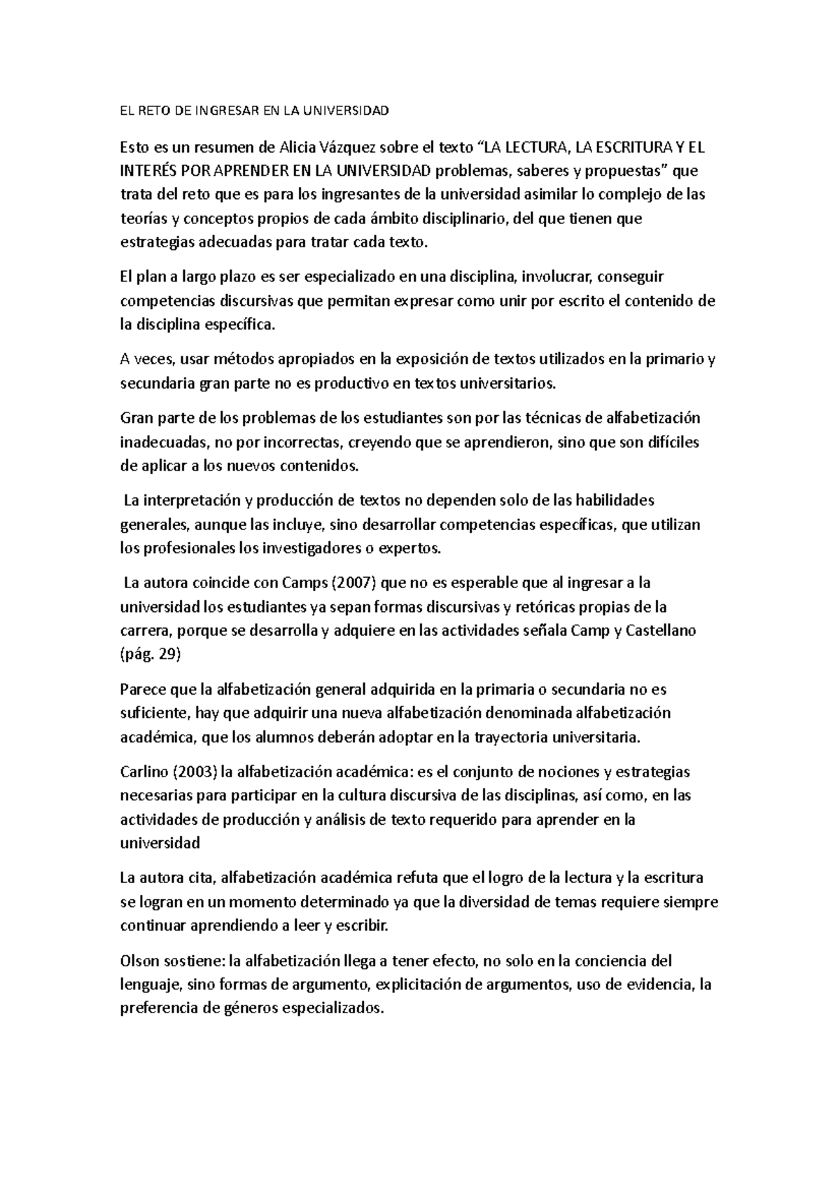 Documento - Ensayo de alfabetización sobre el ingreso a la universidad ...