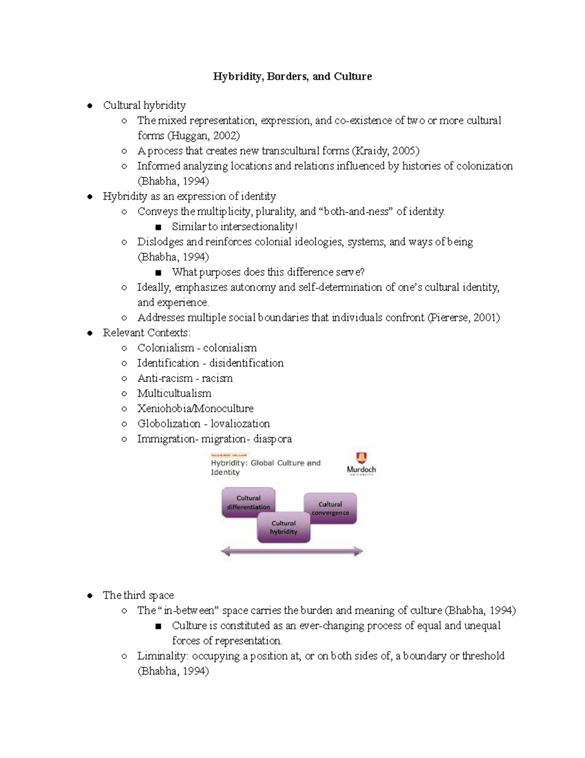 (2 22) Hybridity, boarders, and culture - Hybridity, Borders, and Culture Cultural hybridity The ...