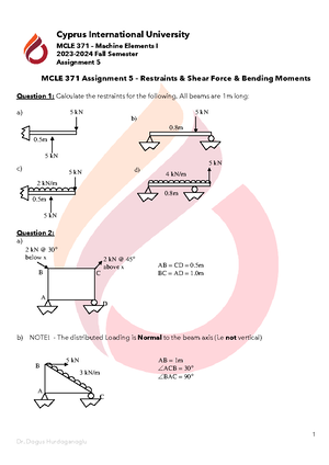 SUM MCLE371 Appendix-A Shigley - machine elements - Studocu