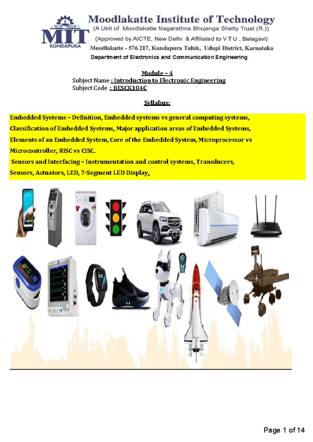 IEC Module 4 - Module – 4 Subject Name : Introduction to Electronic ...