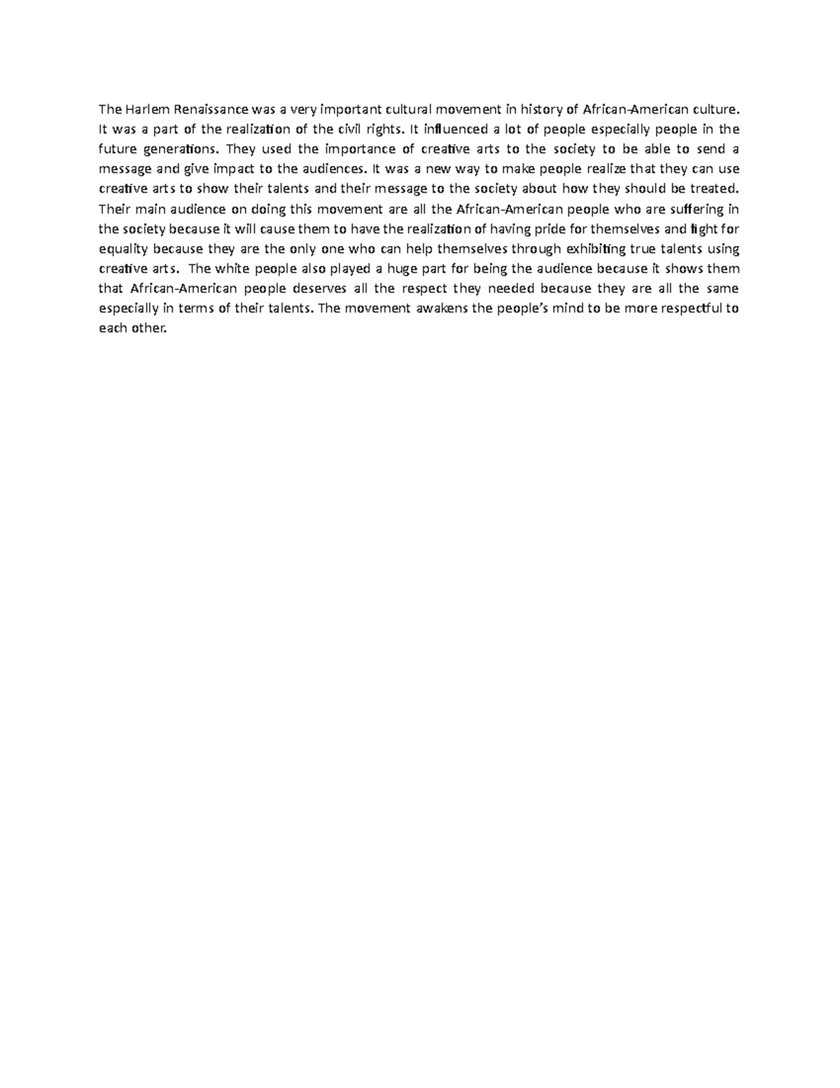 Step 19 - Harlem Renaissance Forum - The Harlem Renaissance was a very ...