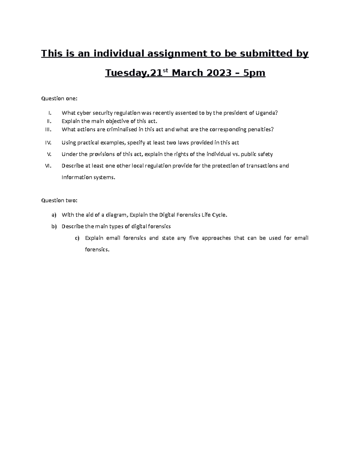 Cyber Security And Digital Forensics Assignment 4 This Is An