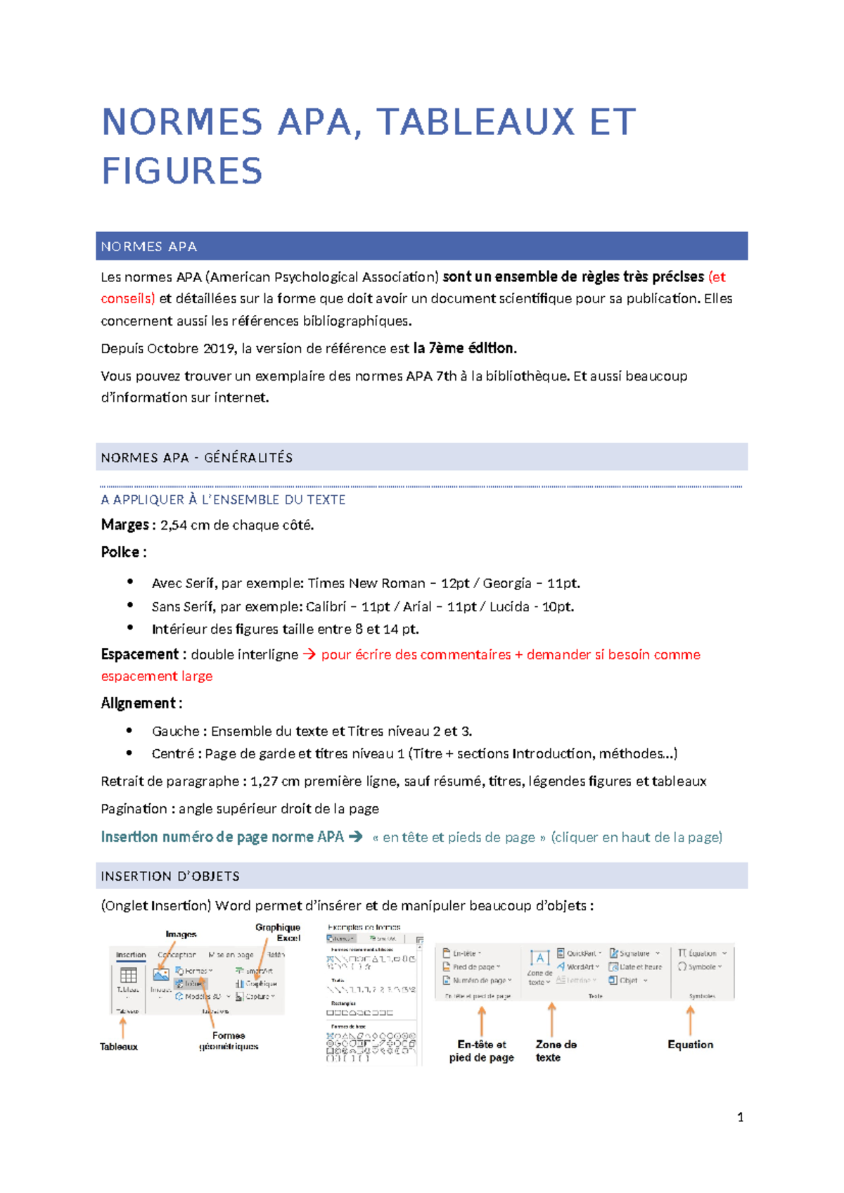 Sfa 9 Normes APA - NORMES APA, TABLEAUX ET FIGURES NORMES APA Les normes APA (American ...