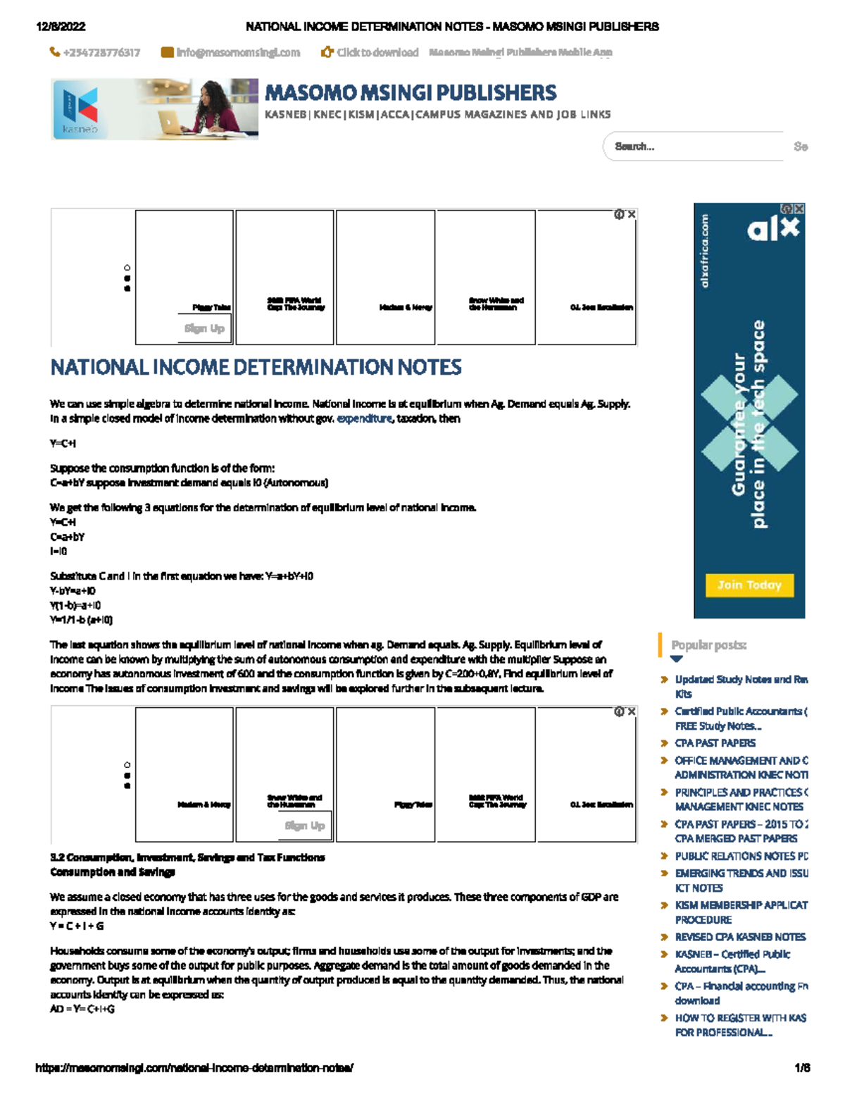 National income determinant - Economics - Studocu