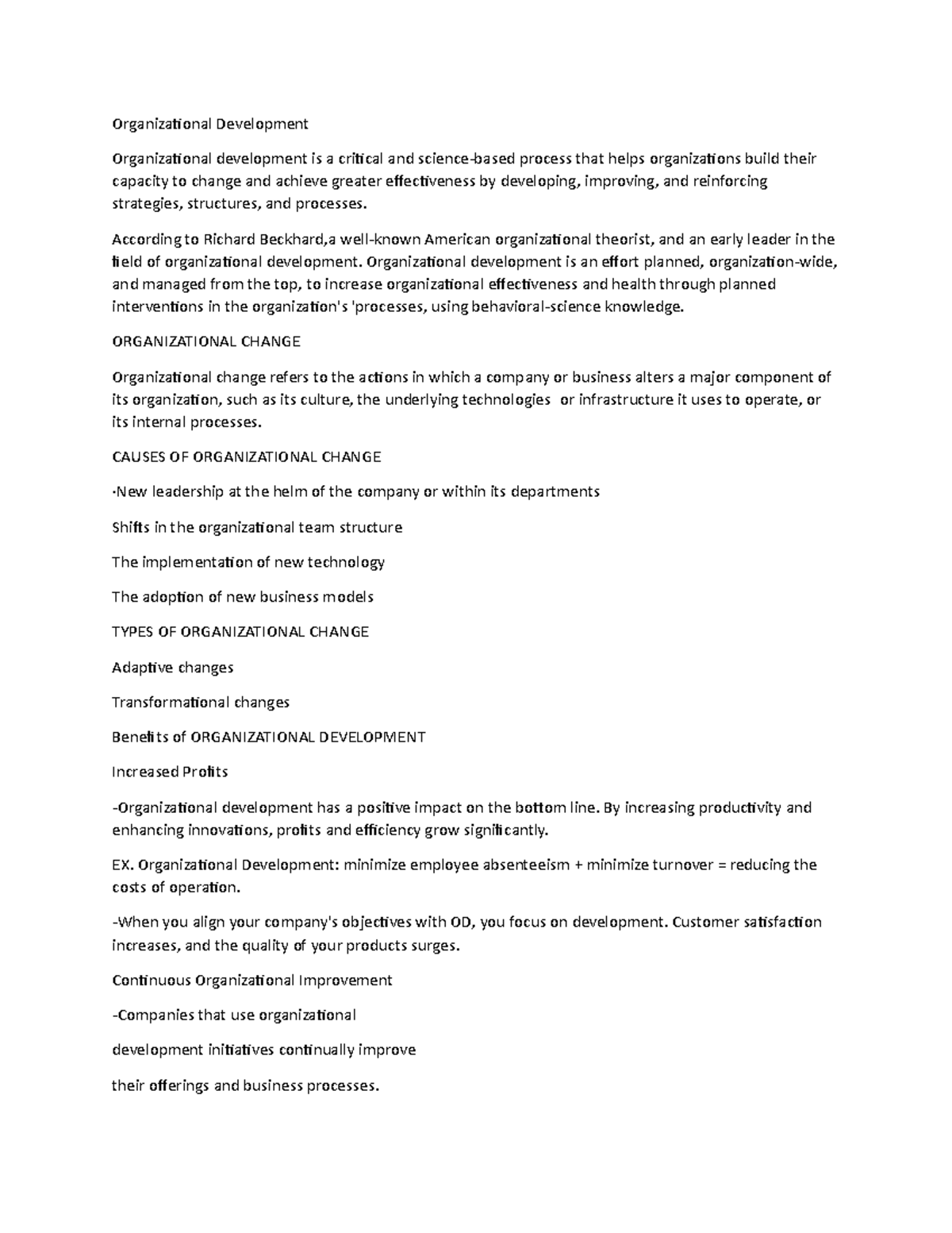 Organizational development - Organizational Development Organizational ...