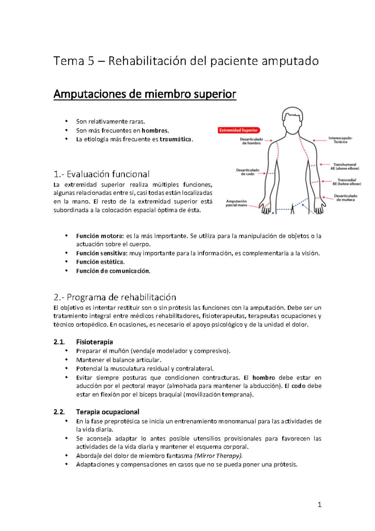 Tema 5. Rehabilitación del paciente amputado - Tema 5 – Rehabilitación ...