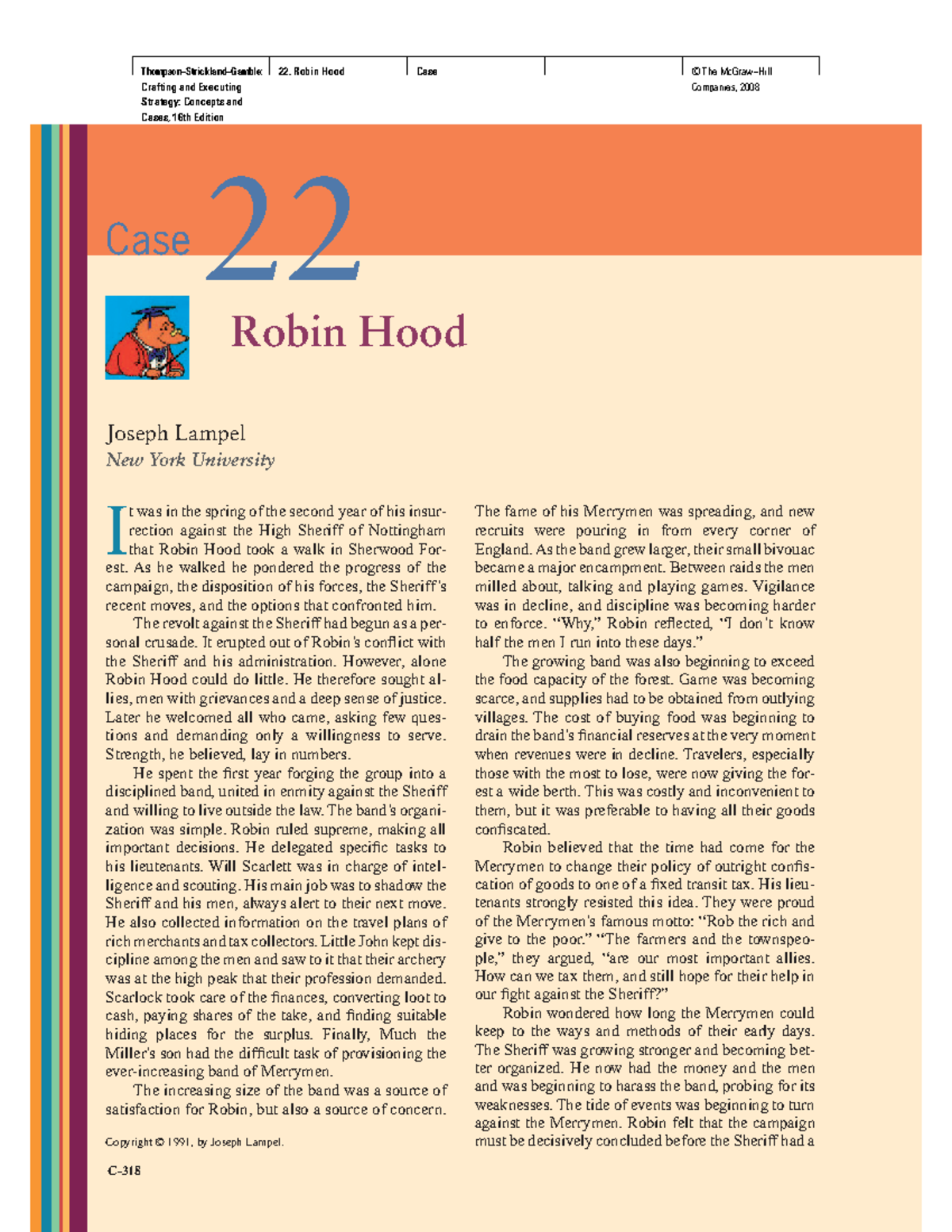 MANt reading 1 - Thompson−Strickland−Gamble: Crafting and Executing ...