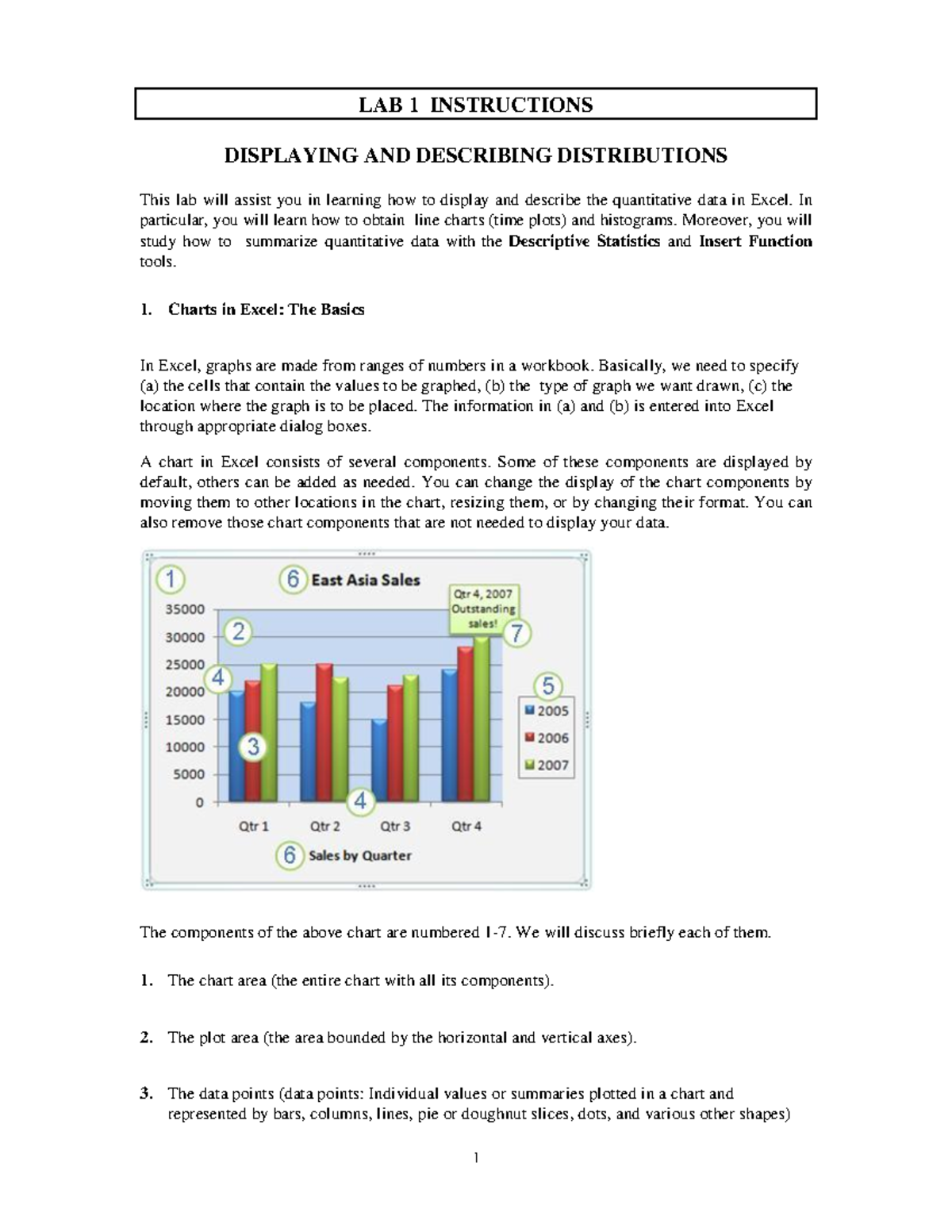 STAT235 LAB 1 Instruction - LAB 1 INSTRUCTIONS DISPLAYING AND DESCRIBING DISTRIBUTIONS This lab ...