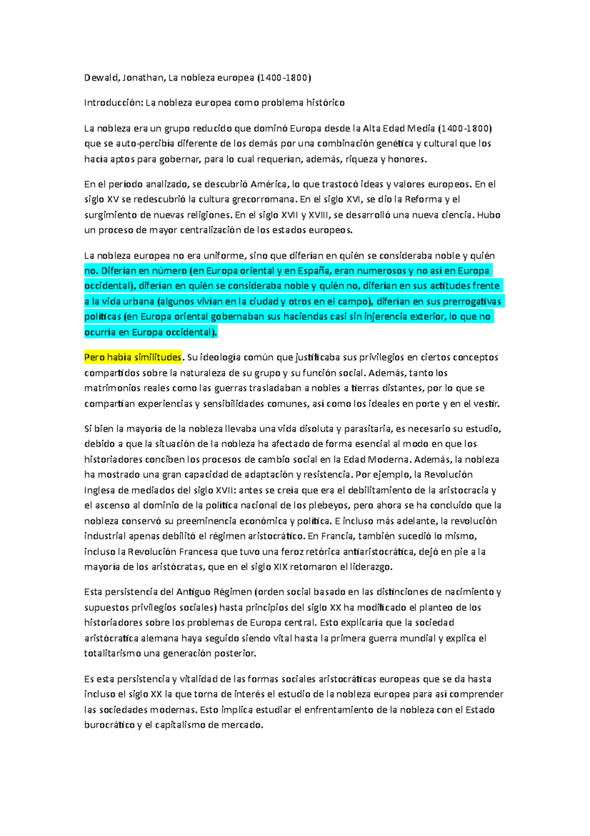Dewald Introduccion Dewald Introduccion - Dewald, Jonathan, La nobleza ...