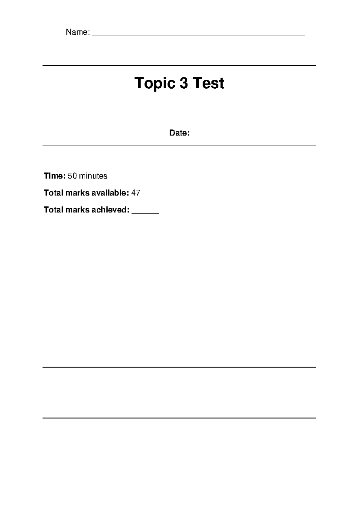 Topic 3 Test and Answers - Name ...