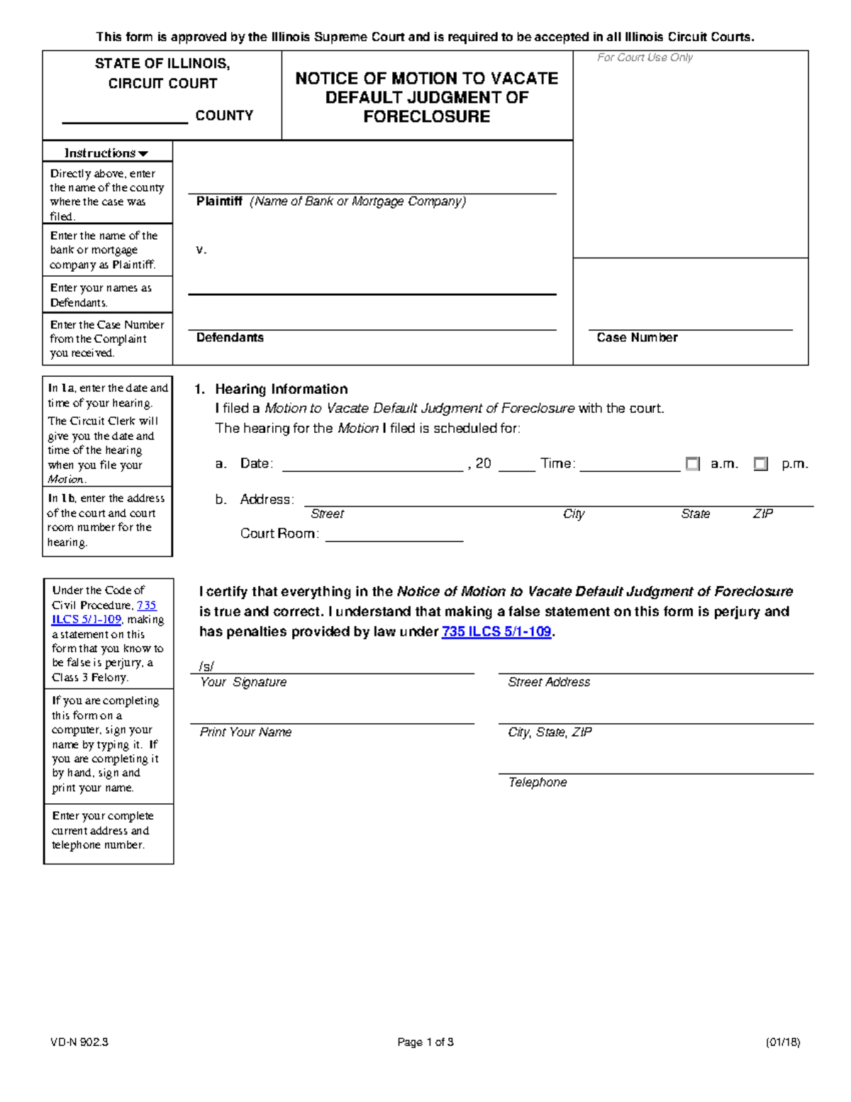 Mortg Fore Motion Vacate Notice Approved - VES 70 - Harvard - Studocu