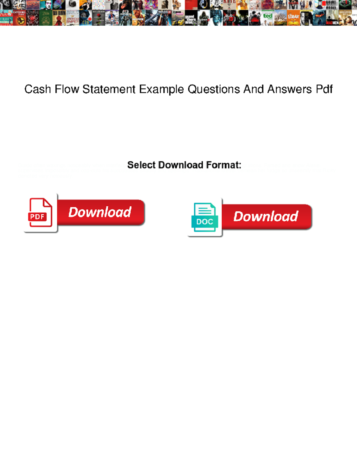 Cash flow statement example questions and answers pdf - Cash Flow ...