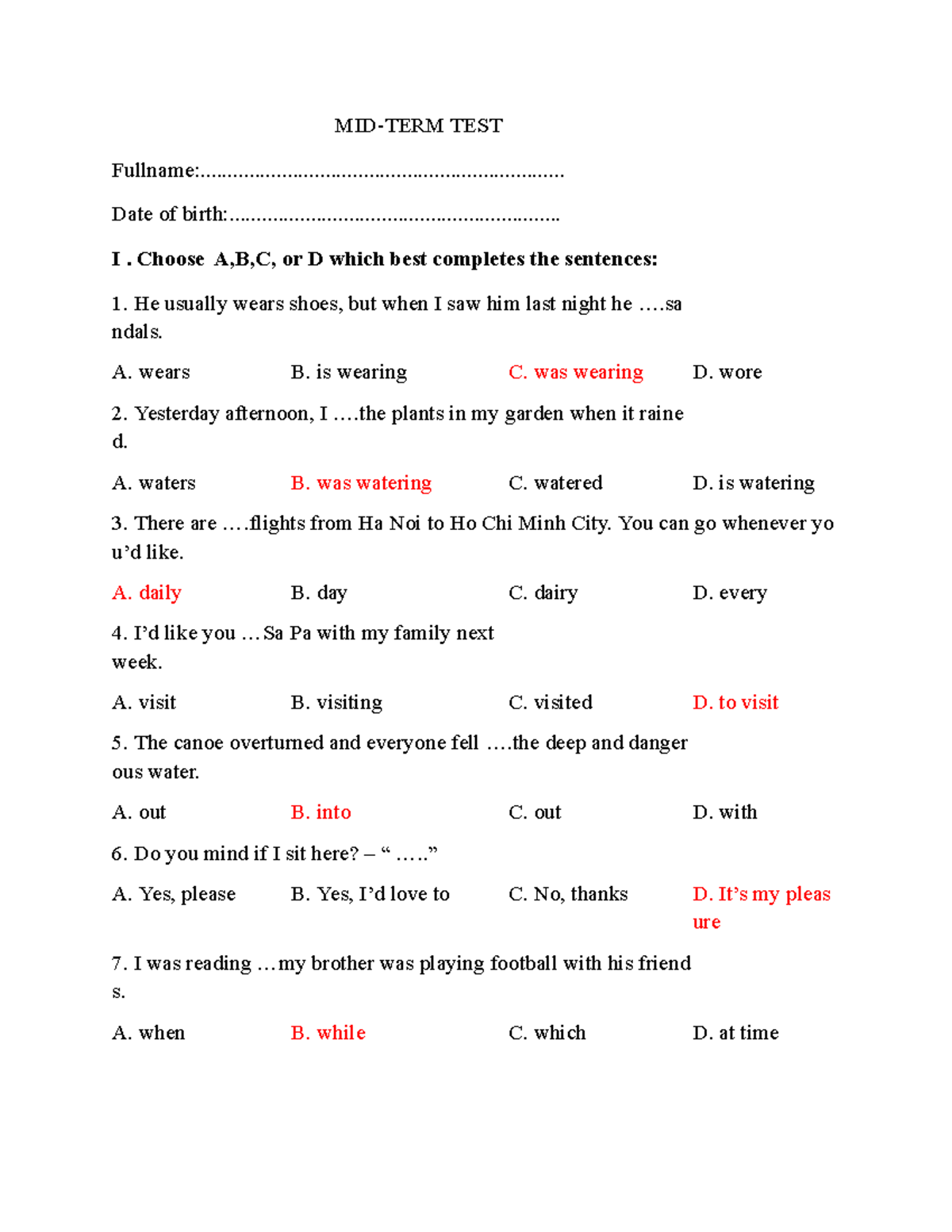 Ktrafg - okm ghhgi - MID-TERM TEST - Studocu