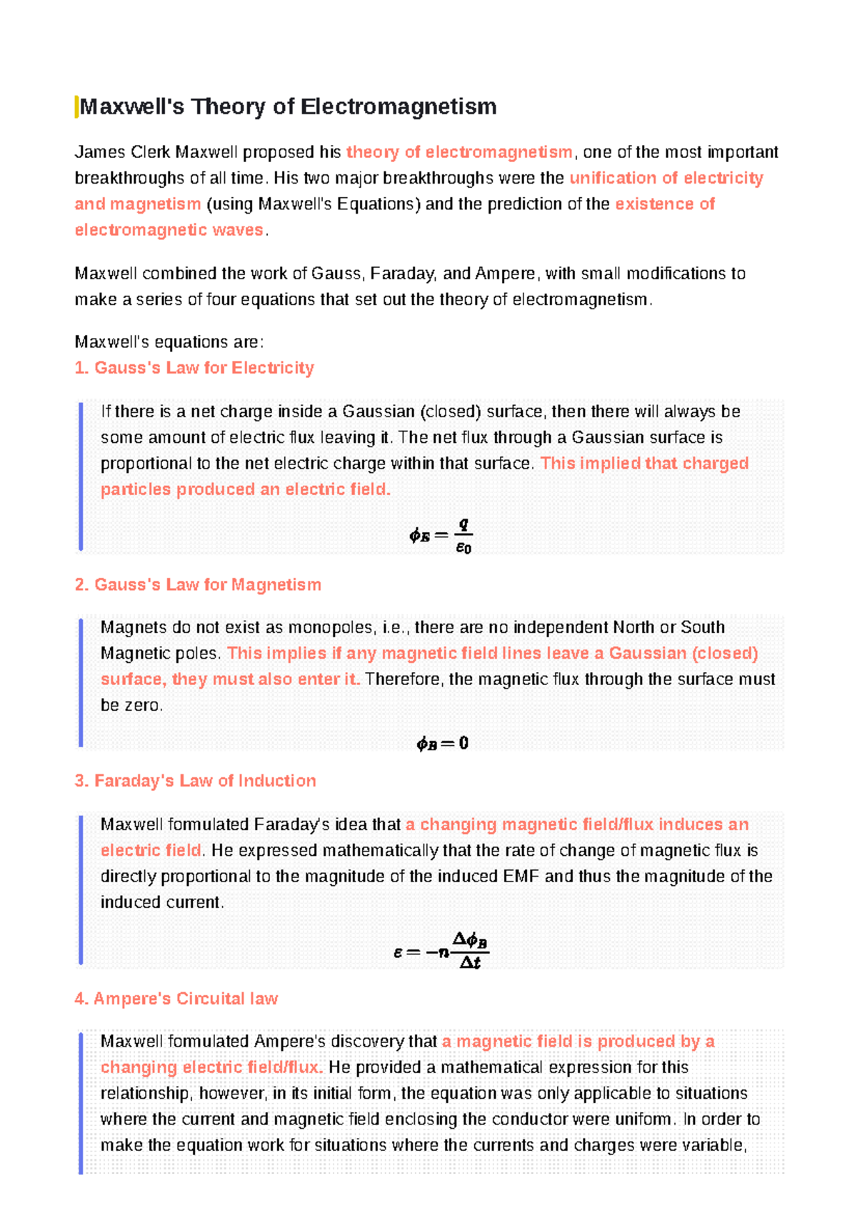 Notes on Module 7 - The Electromagnetic Spectrum - James Clerk Maxwell ...