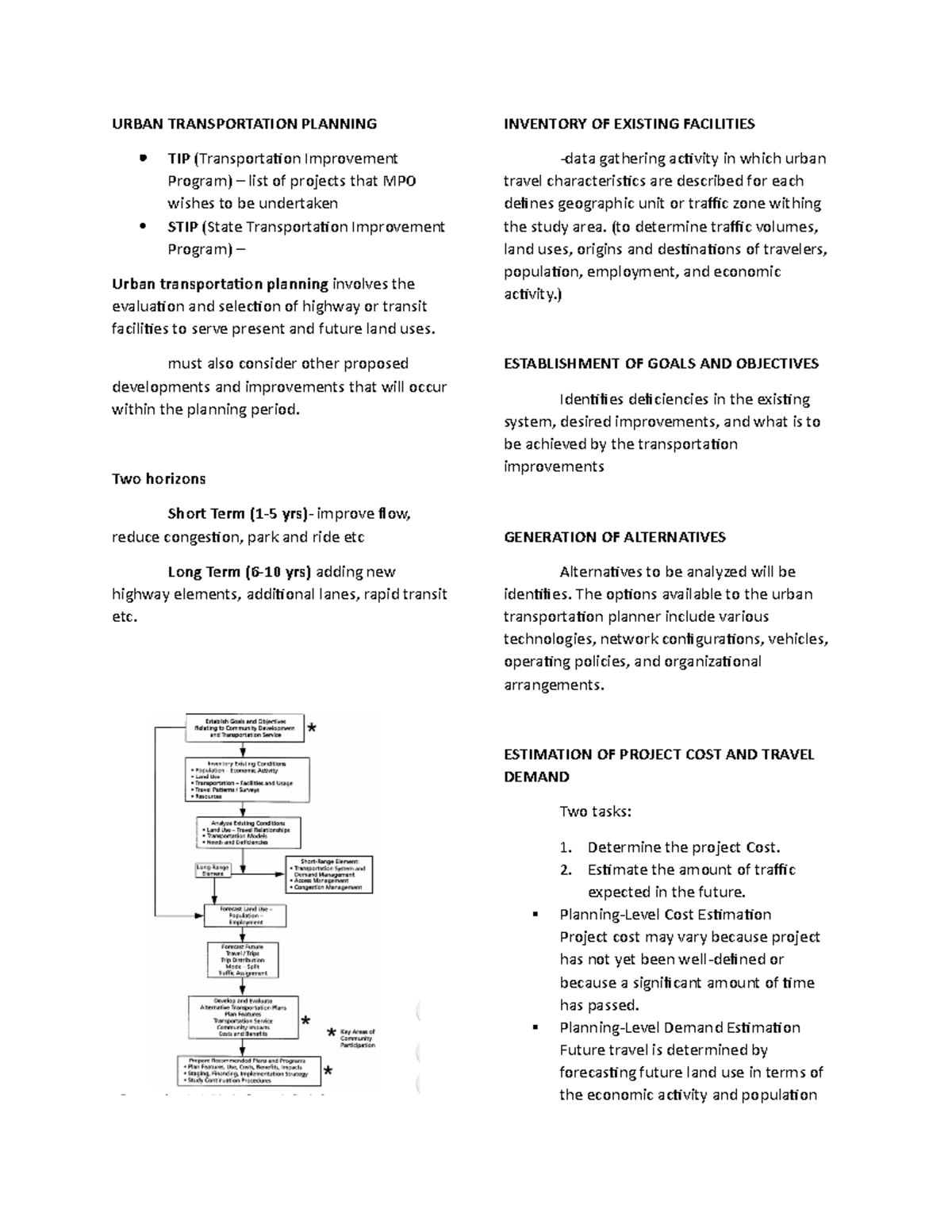 Urban Transportation Planning - URBAN TRANSPORTATION PLANNING TIP ...