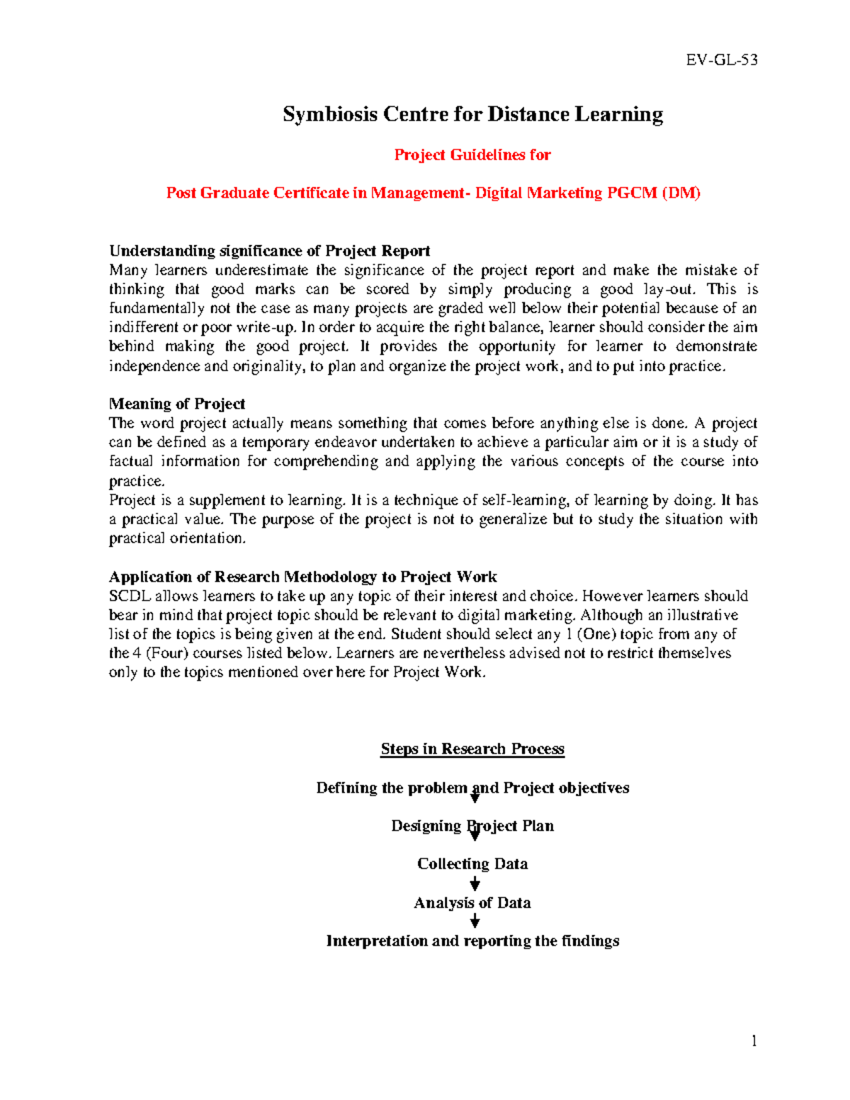 Project Report Guidelines - Symbiosis Centre for Distance Learning ...