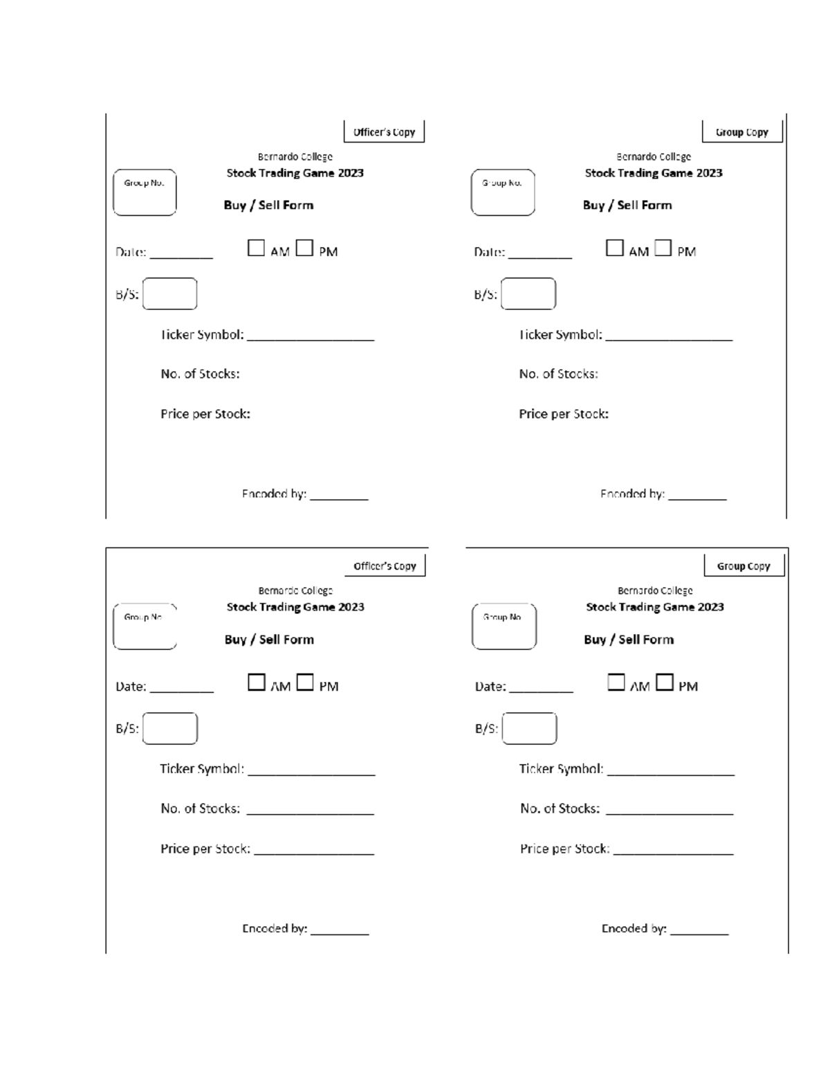 Buy and sell forms - Financial Management 1 - Studocu