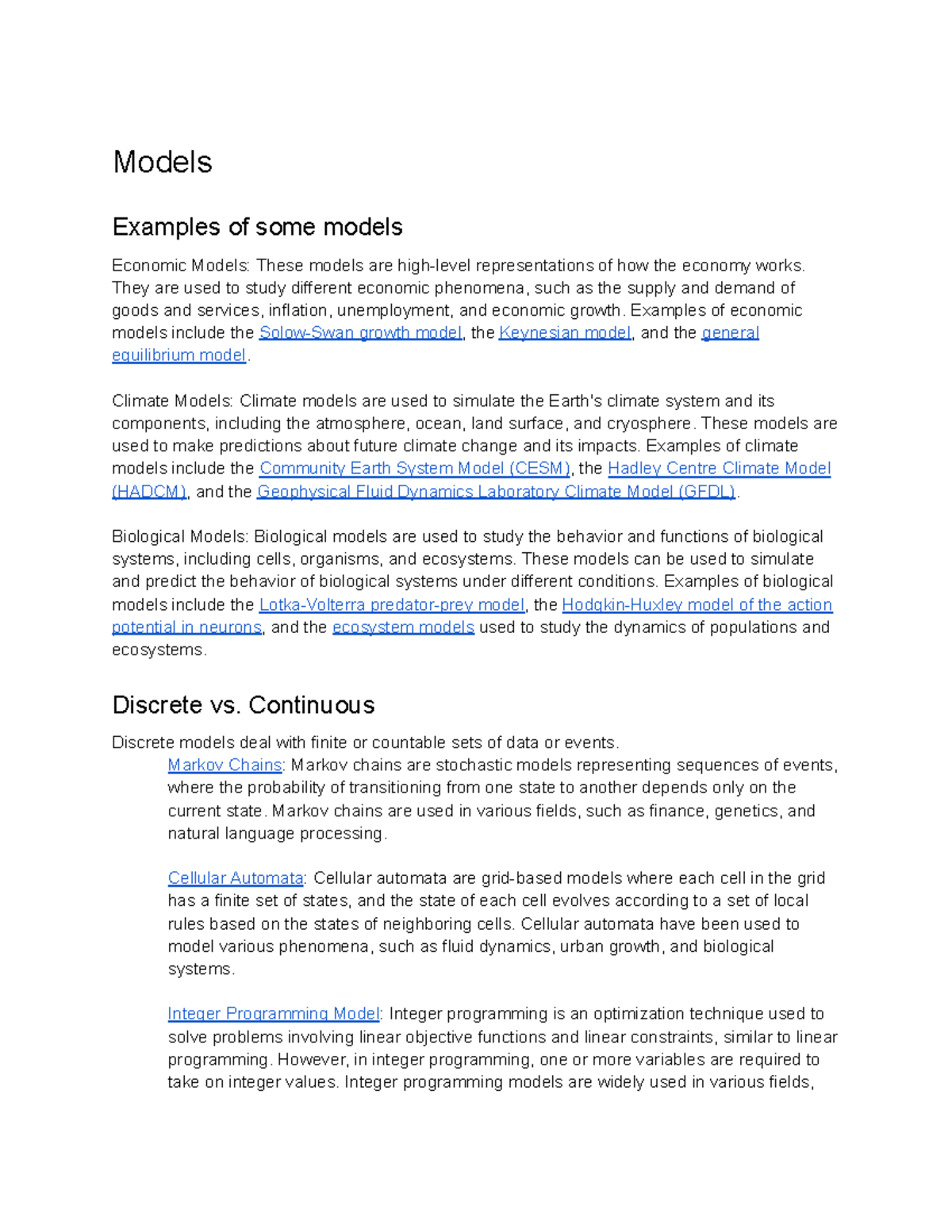 M1L3 Whirlwind Tour - lecture/HW - Models Examples of some models ...