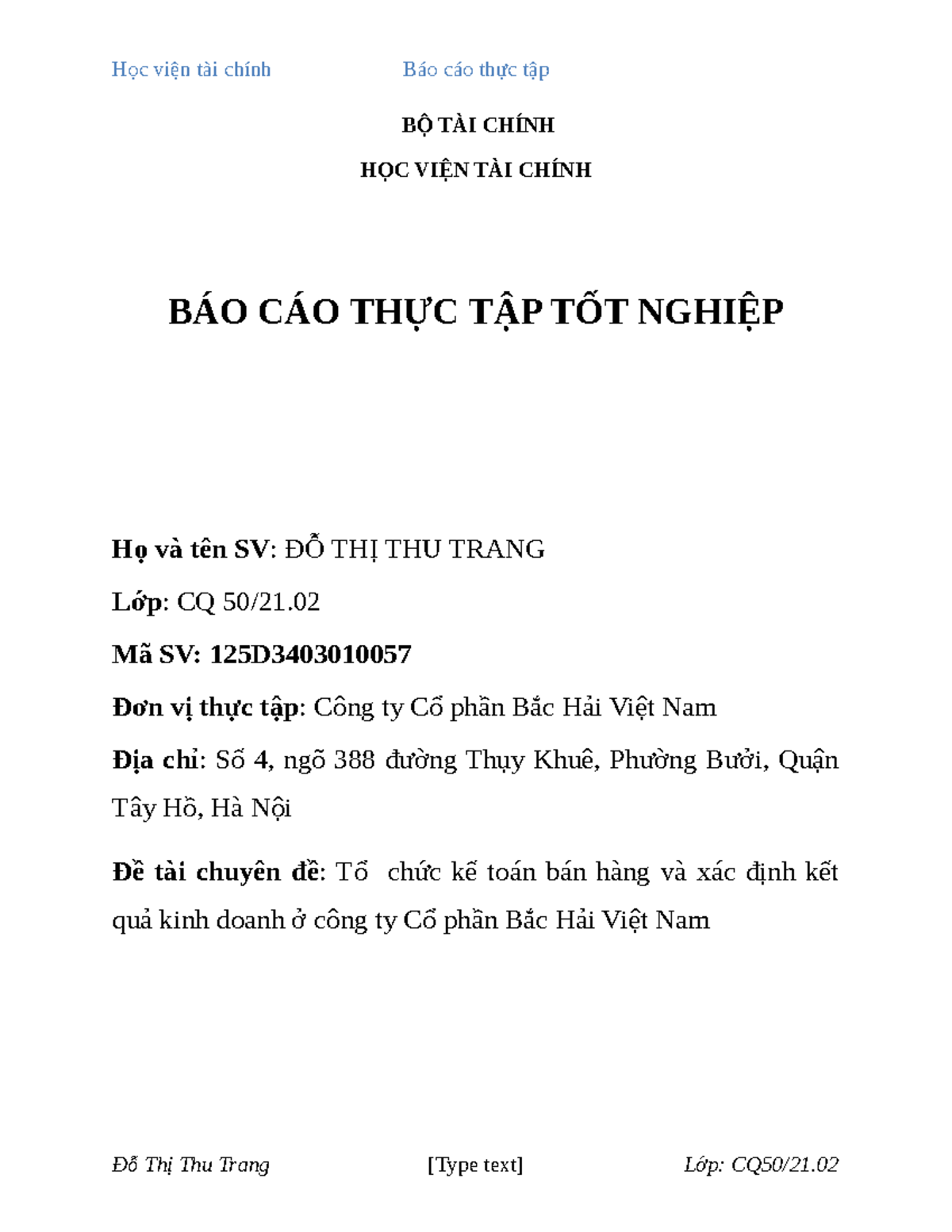 [123doc] - bao-cao-thuc-tap-tot-nghiep-lan-1-tai-cong-ty-co-phan-bac-hai-viet-nam - BỘ TÀI CHÍNH ...