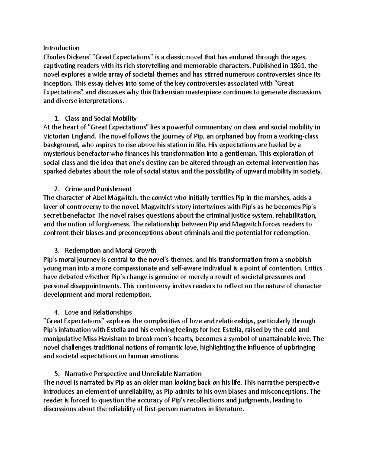 Great expectations - Introduction Charles Dickens' "Great Expectations ...