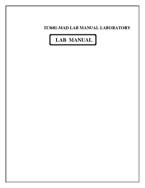 Mobile Application Development Laboratory - IT3681 - Studocu