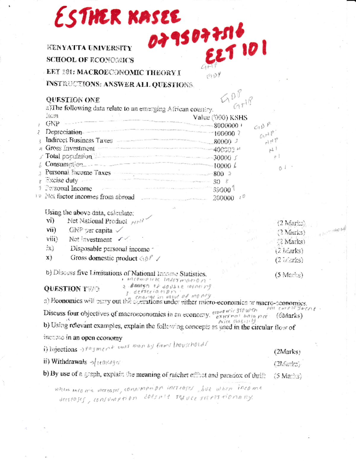 EET 101 Pastpapers - Summary Business Finance I - {SfW} tffisi ...