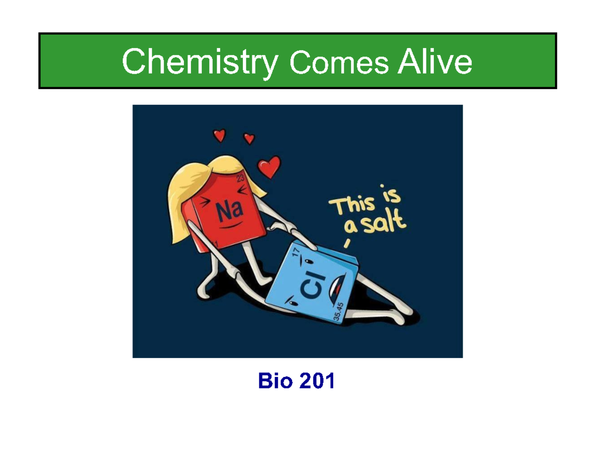 2 Biochemistry - practice - Chemistry Comes Alive Bio 201 2 Overview ...