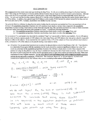 STAT 2300 Ratio analysis example - STAT 2300 - Studocu