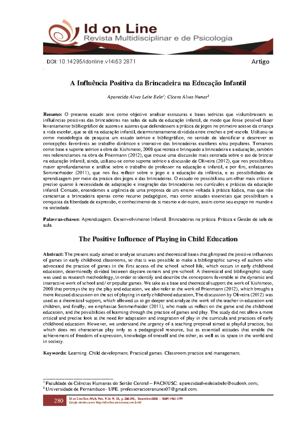 2871-Texto do Artigo-7867-11591-10-202012 29 - 280 Id on Line Rev. Mult ...