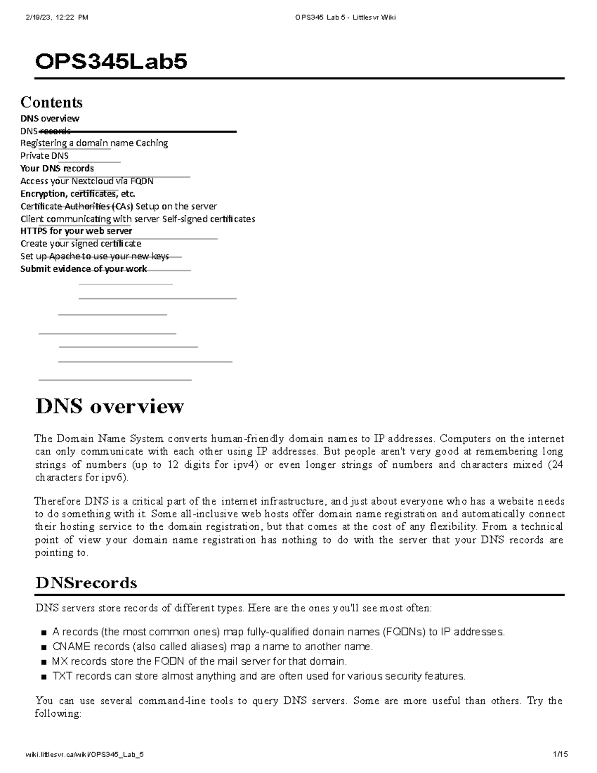 Lab5 - Winter 2023 labs and assignment - 2 /19/23, 12:22 PM OPS345 Lab 5 - Littlesvr Wiki - Studocu