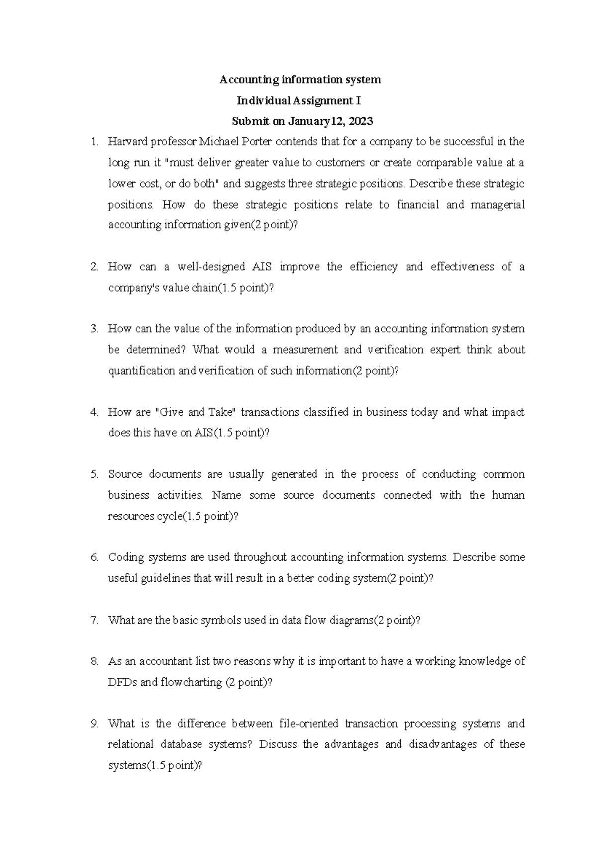 Accounting information system - Accounting information system ...