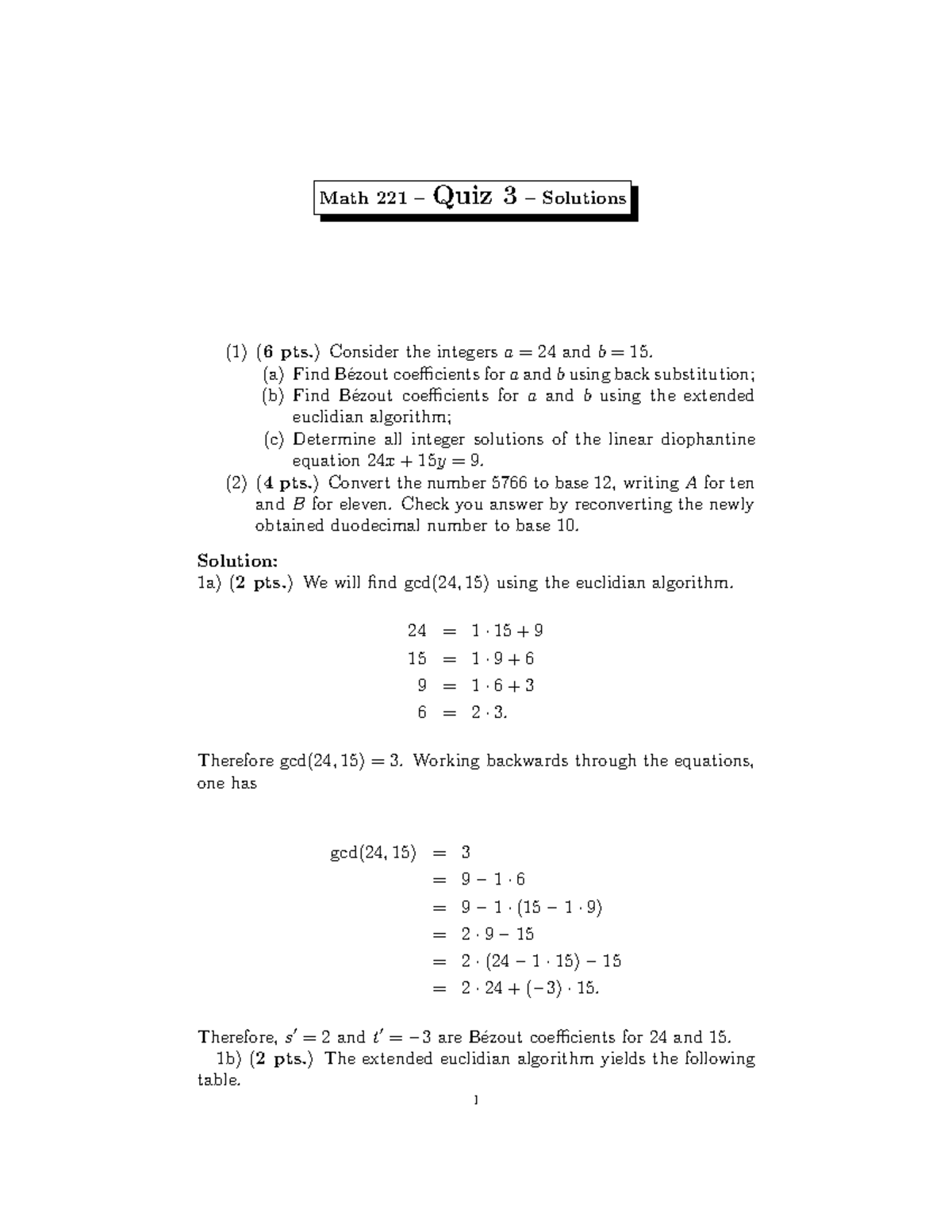 221Q3-solution - Quiz 3 For Students - Math 221 –Quiz 3– Solutions (1 ...