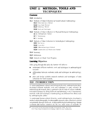Unit-3 Approaches of Traditional and Modern Biological Anthropology ...