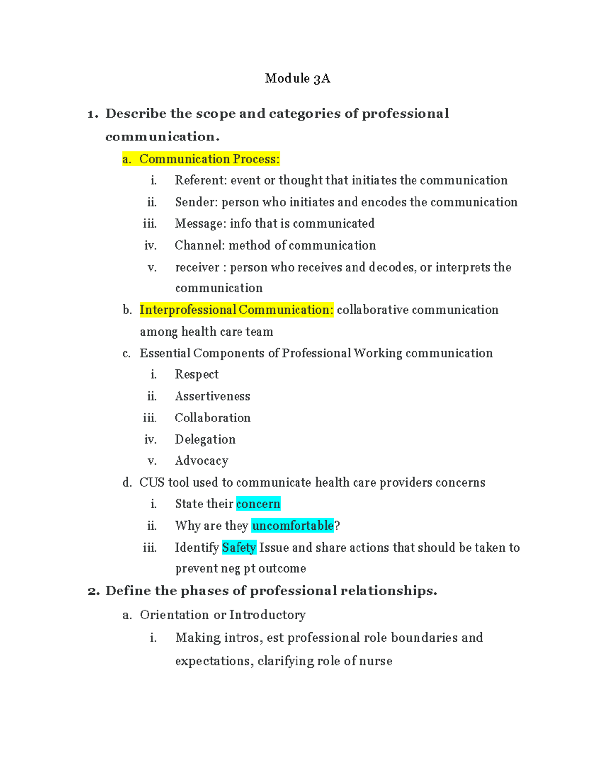Exam 2 Review (MOD 3-4) - Module 3A 1. Describe the scope and ...