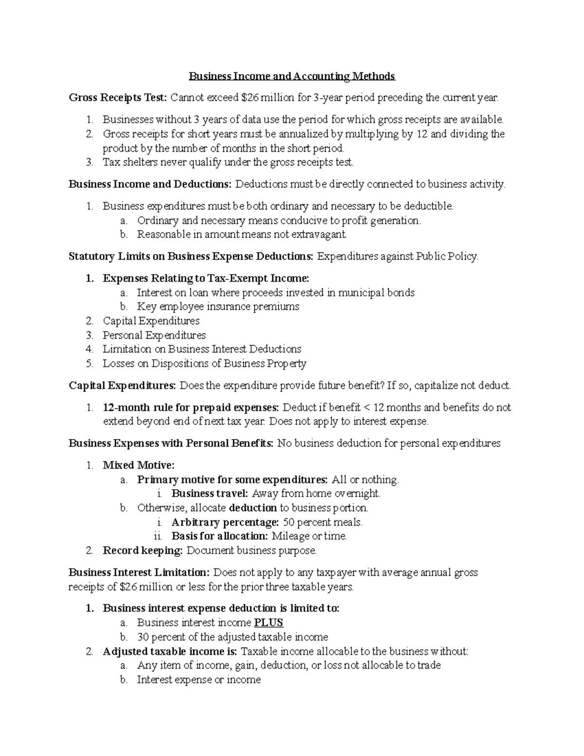 Chapter 9 - Instructor: Sun Lee - Business Income and Accounting ...